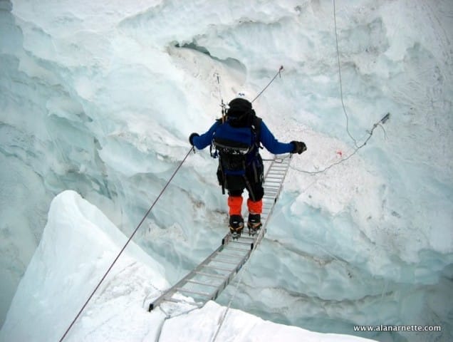 Everest 2013: Crossing the Ladders of Everest | The Blog on alanarnette.com