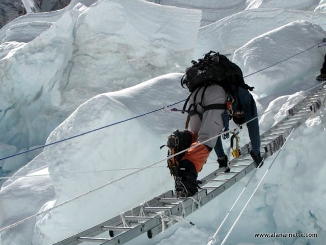 Everest 2013: Crossing the Ladders of Everest | The Blog on alanarnette.com