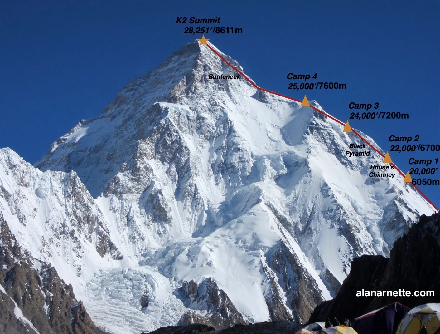 K2 Mountain Map